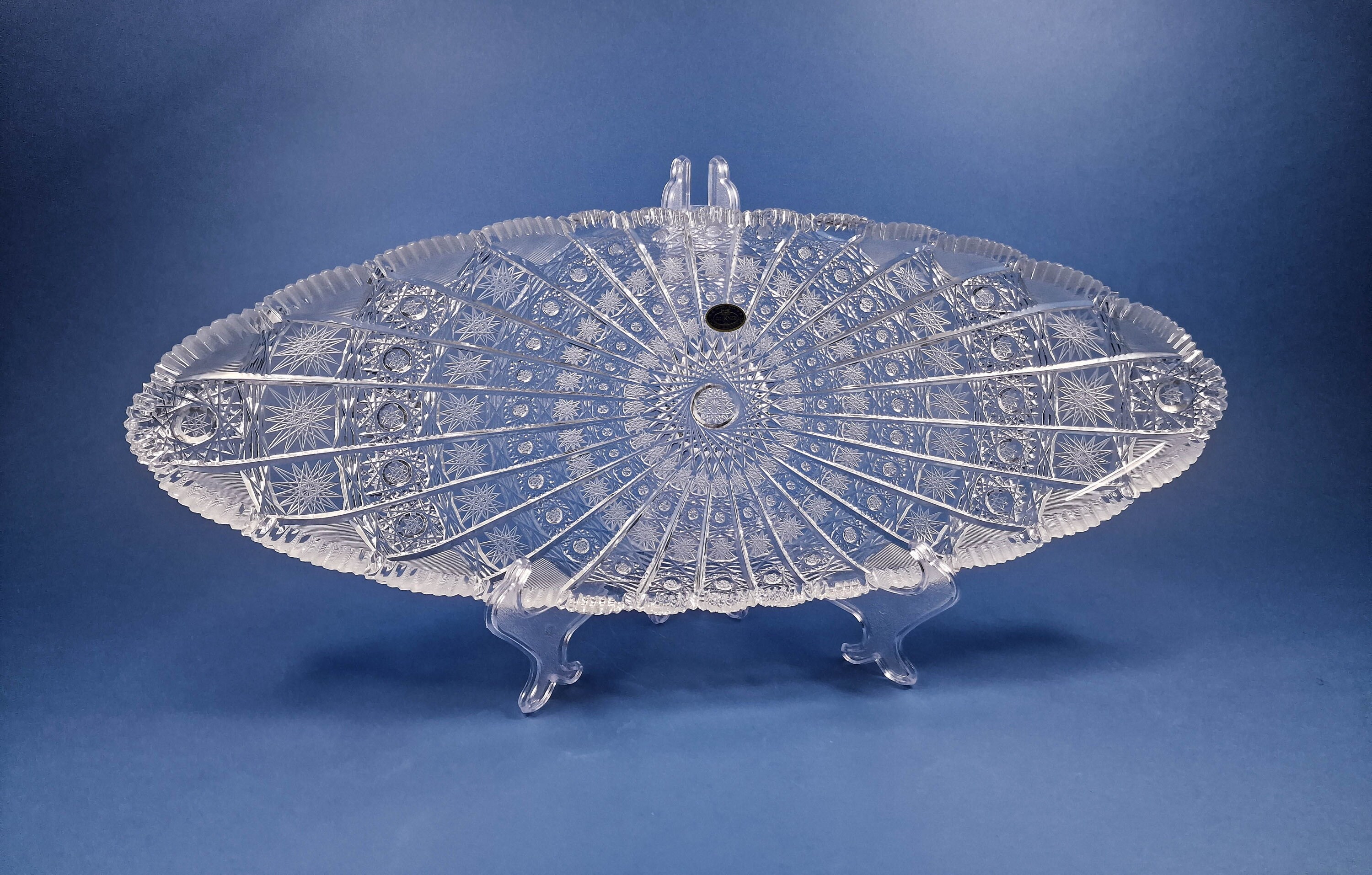 Lead Crystal Fish Platter - Etsy