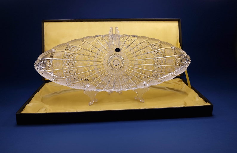 Lead Crystal Fish Platter - Etsy