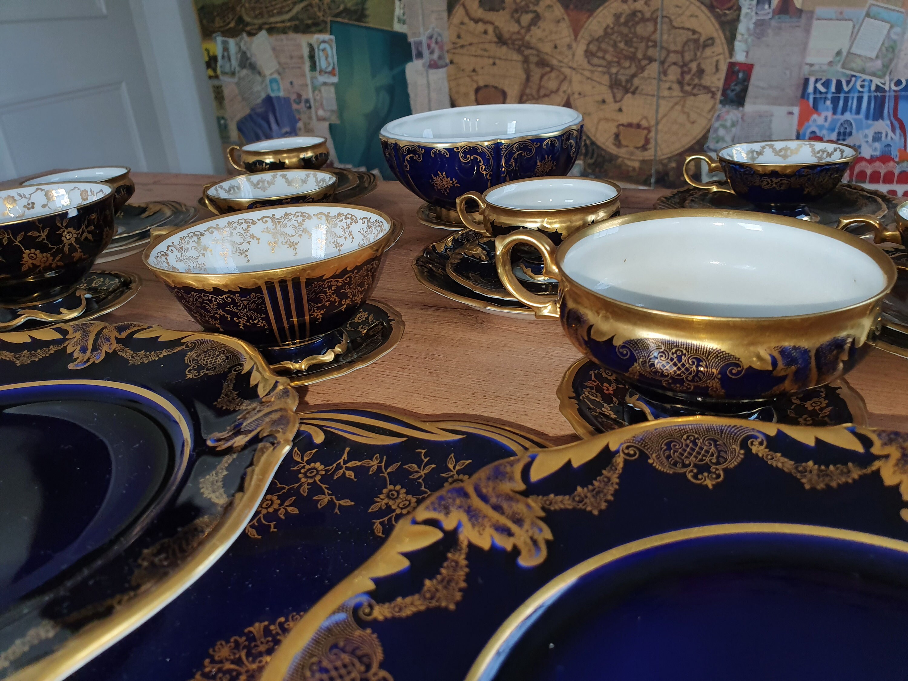 1940s Jäger&co. Cobalt Porcelain Tea Set - Etsy