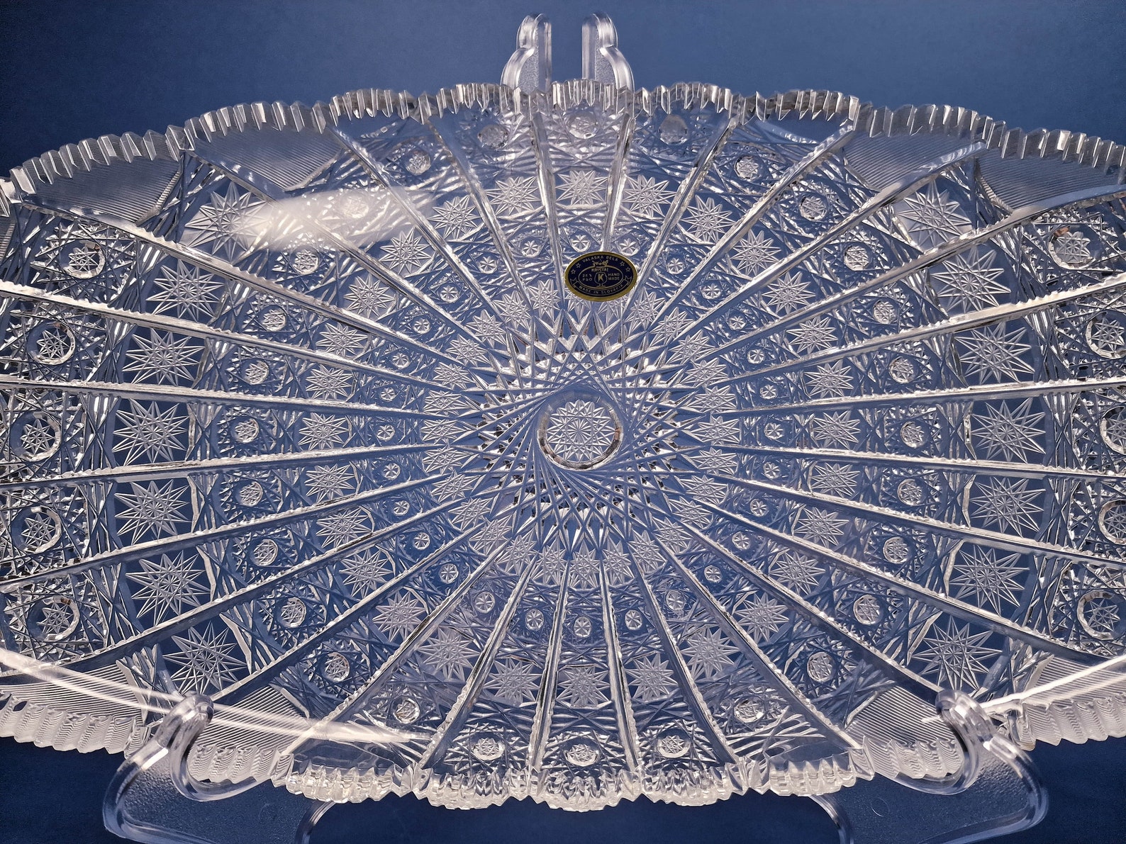 Lead Crystal Fish Platter - Etsy