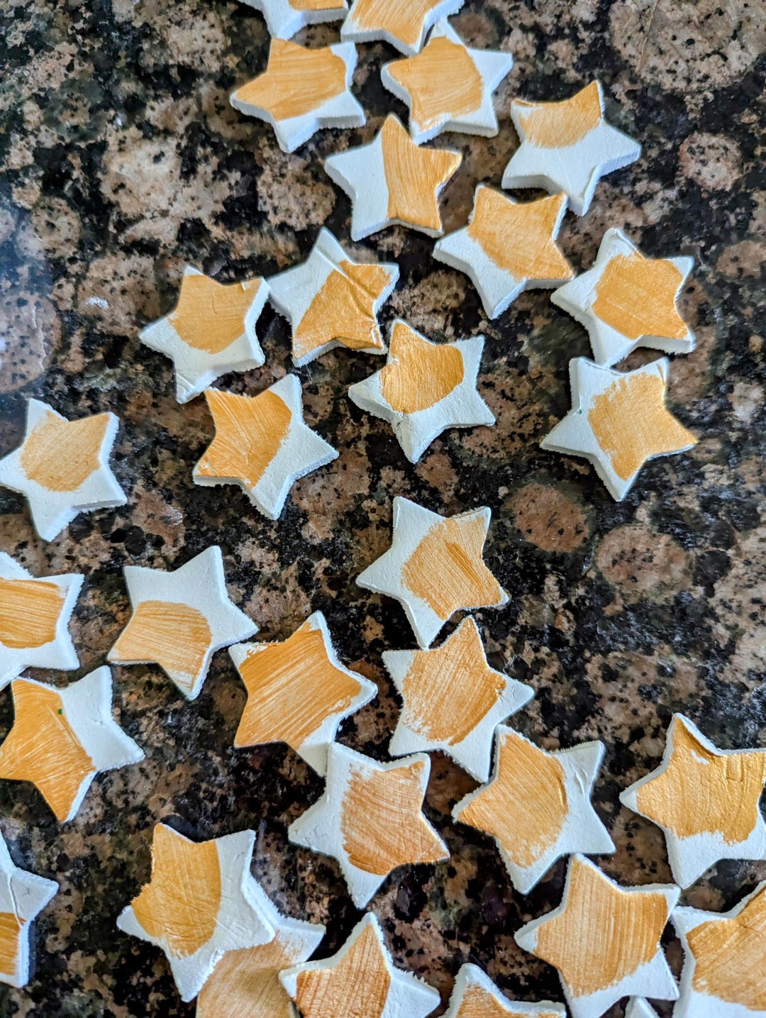 Prayer Stars, Handmade Clay With Gold Paint - Etsy UK