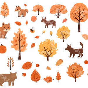 Autumn Clipart Collage Pack 4 Cute Collage Images Instant Digital ...