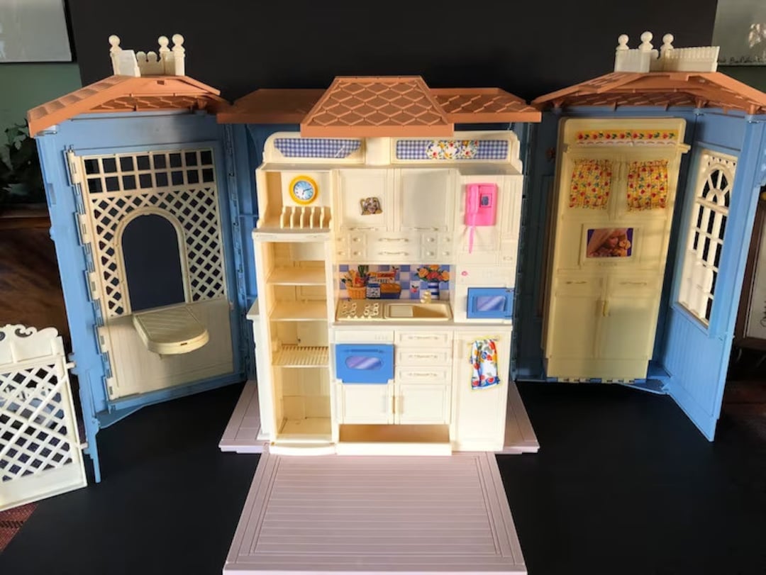 Barbies Dream House Blue Victorian Fold-out House 1990s - Etsy