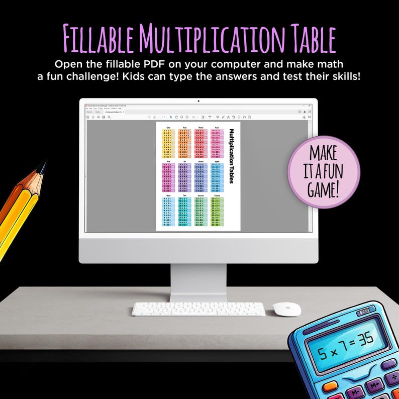 Multiplication Table Printable | Times Table Chart | Math ...