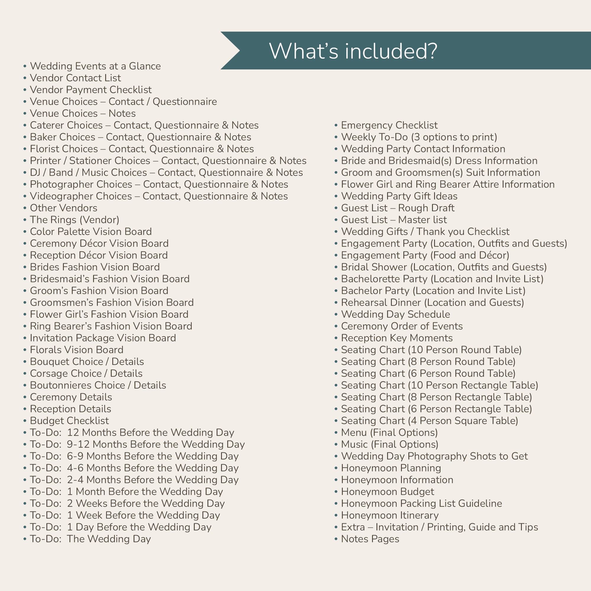 Wedding Planner | Printable Wedding Planner | Digital Planner | Wedding ...
