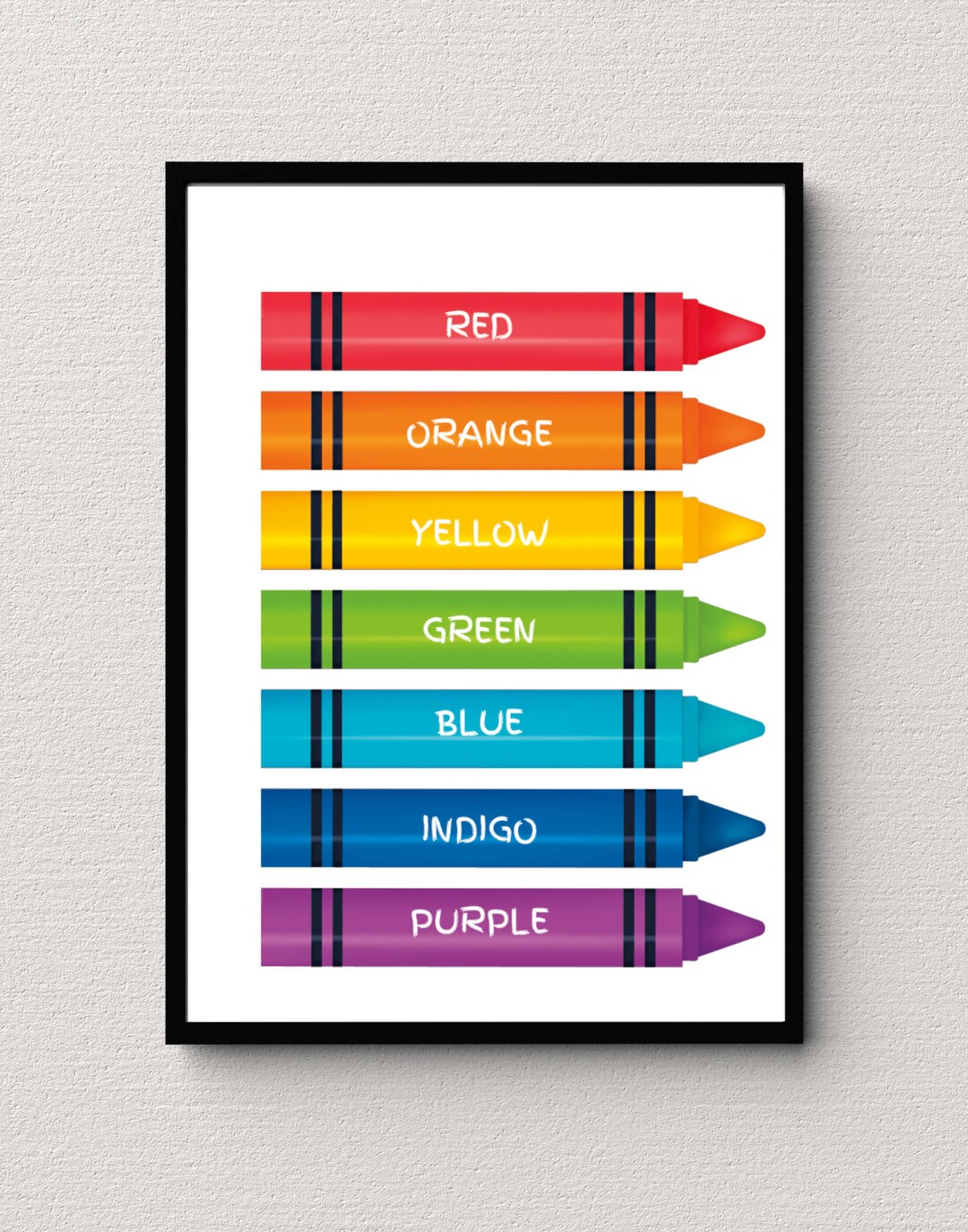 Colors Educational Poster, PDF Files, Perfect for Classrooms, Homes ...