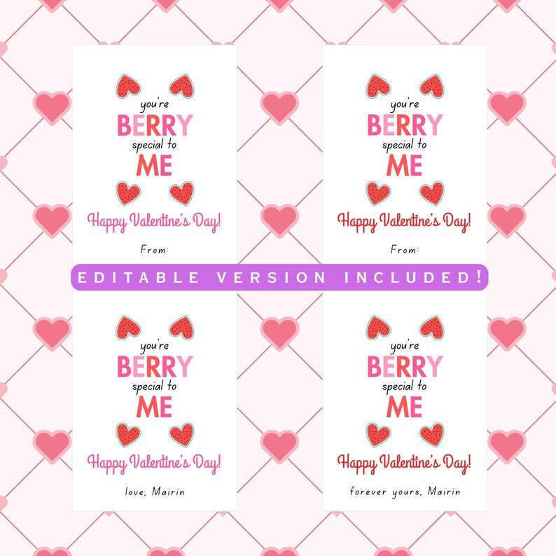 Printable Valentine Day Tags, Valentine Gift Tags, Classroom Valentine ...