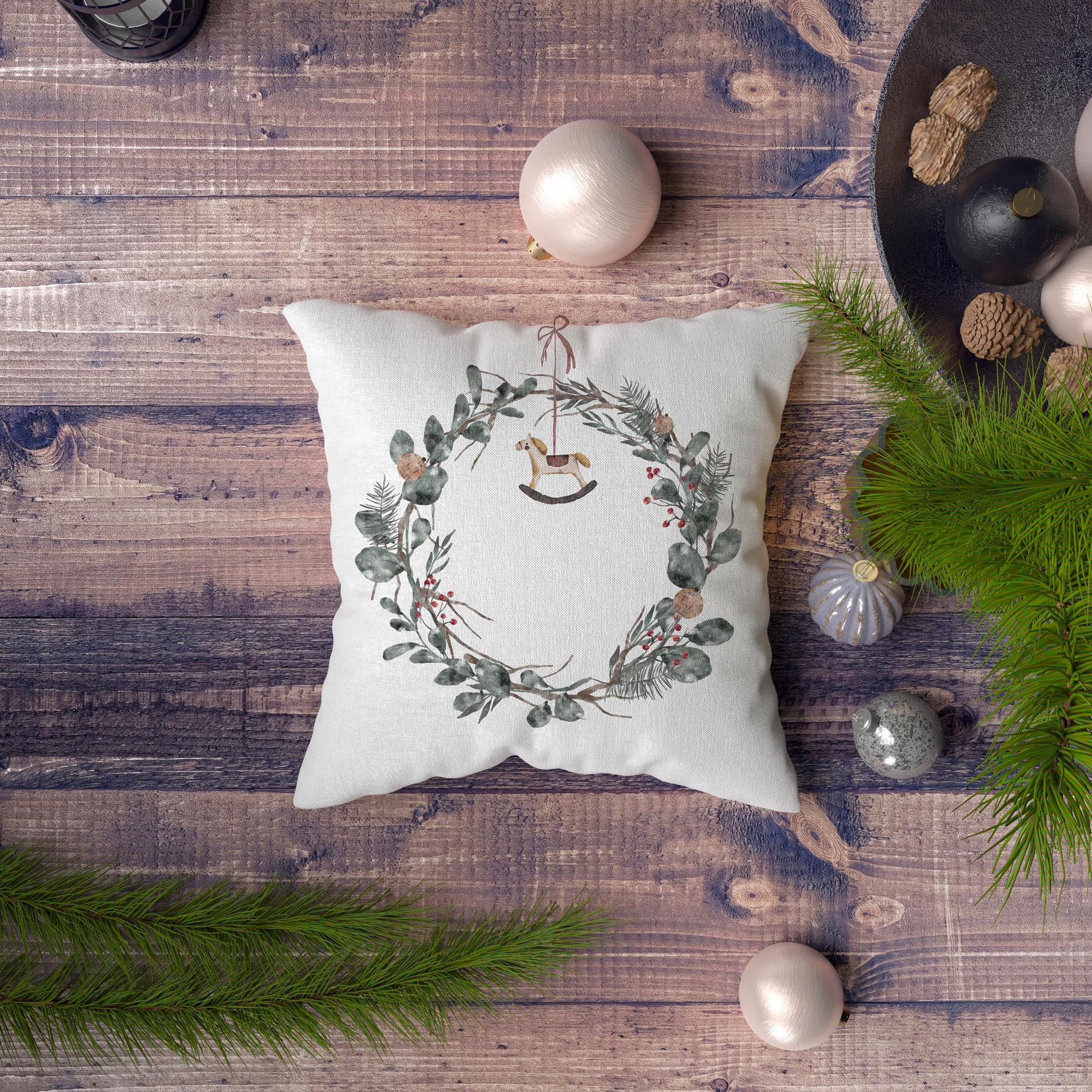 Weihnachtskranz Clipart Png, Jpg, Dxf & Svg Dateien Aquarelloptik Vektorgrafik Perfekt für ...