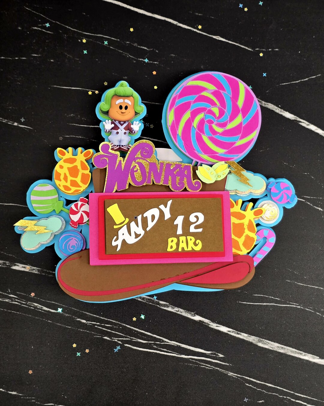 Willy Wonka Cake Topper - Etsy
