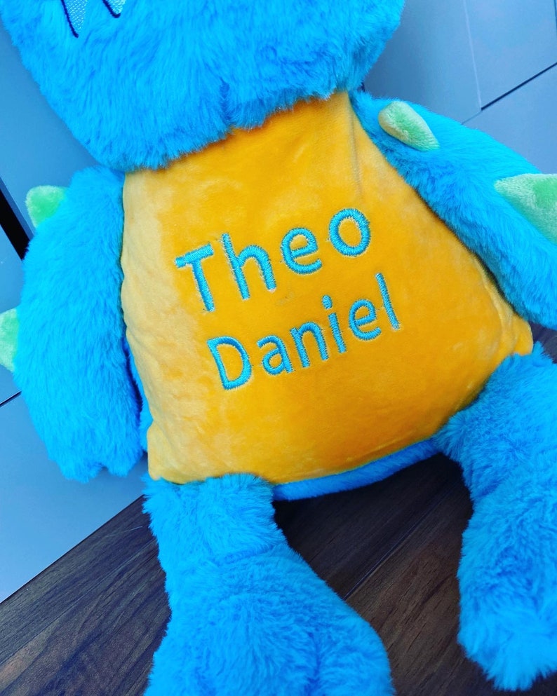 Personalised Blue Monster Bear - Etsy