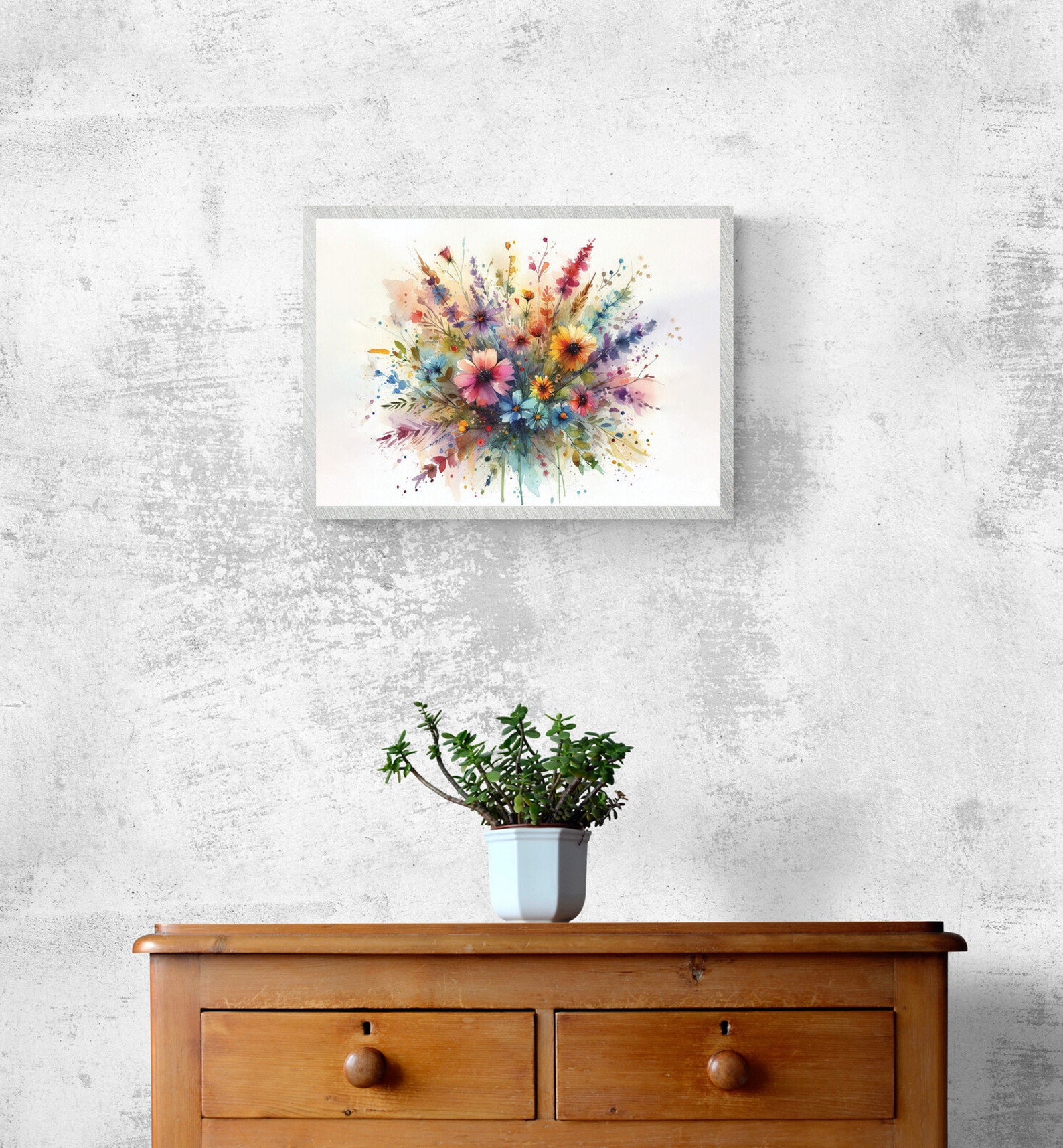 Wild Flowers Watercolor Print, Printable Wall Art, A3 Size, Print, Gift ...