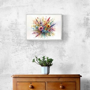 Wild Flowers Watercolor Print, Printable Wall Art, A3 Size, Print, Gift ...