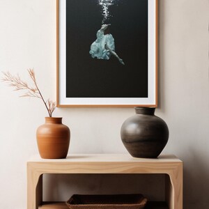 Swimmer in a Deep Sea, Printable Digital Wall Art, Gift Wall Art. - Etsy