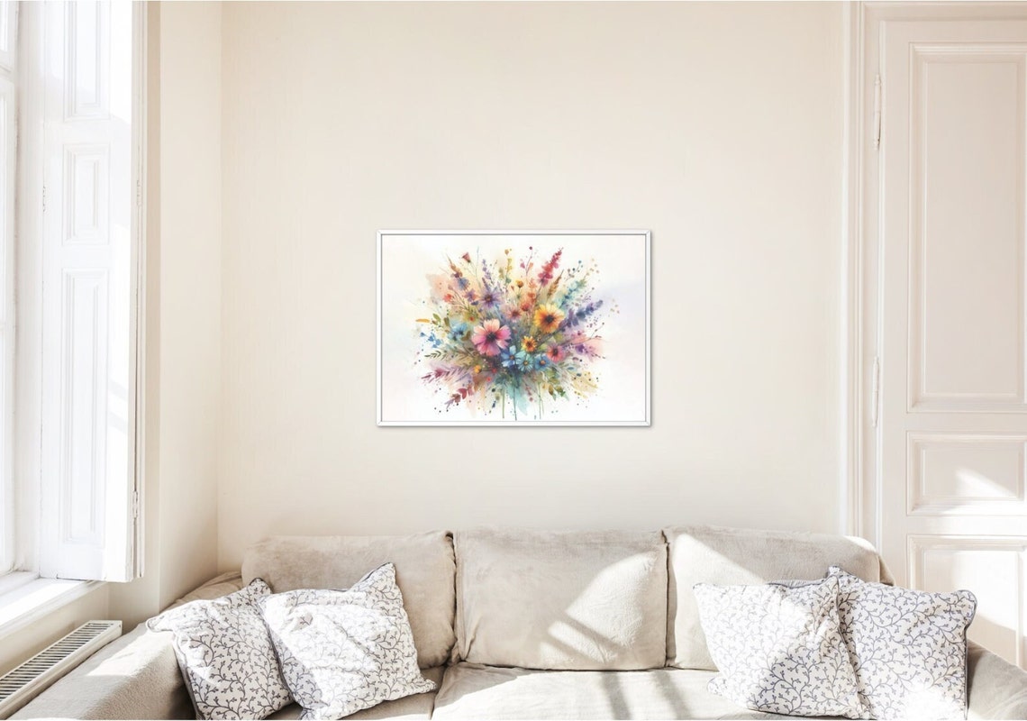 Wild Flowers Watercolor Print, Printable Wall Art, A3 Size, Print, Gift ...