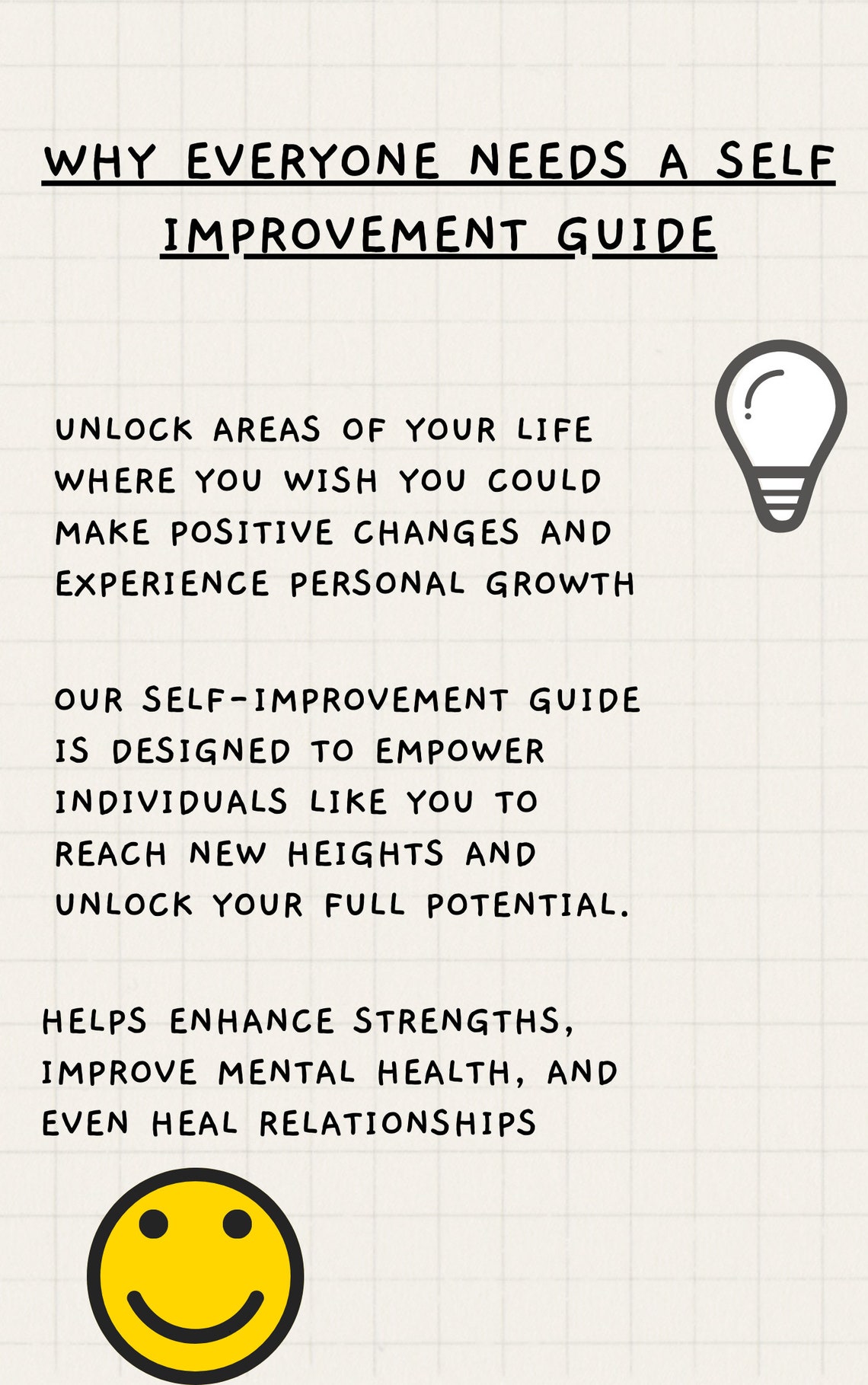 Self Improvement Planner Self Improvement Book Self Improvement Guide ...