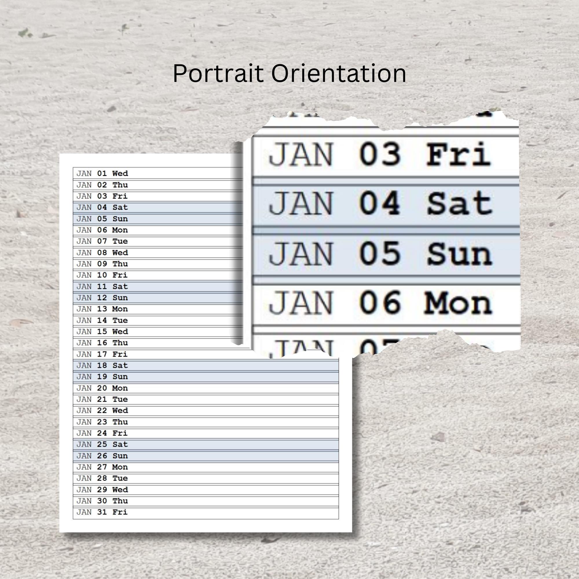 Printable 2025 Calendar, Portrait, A4, A5 and Letter Size, PDF - Etsy