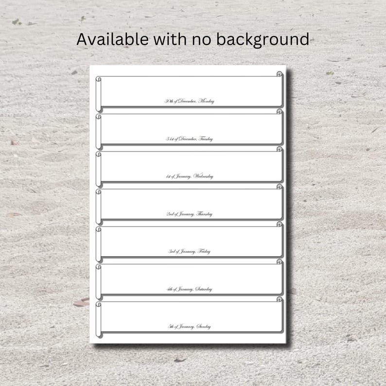 Printable 2025 Weekly Dated Planner, Monday Start, Portrait, Horizontal ...