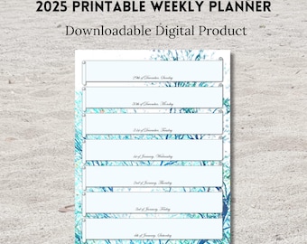 Printable 2025 Calendar, Sunday Start, Landscape, A4 , A5 and Letter ...