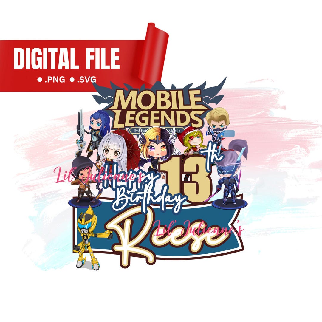 Printable Cake Topper Mobile Legend Bang Bang - Etsy