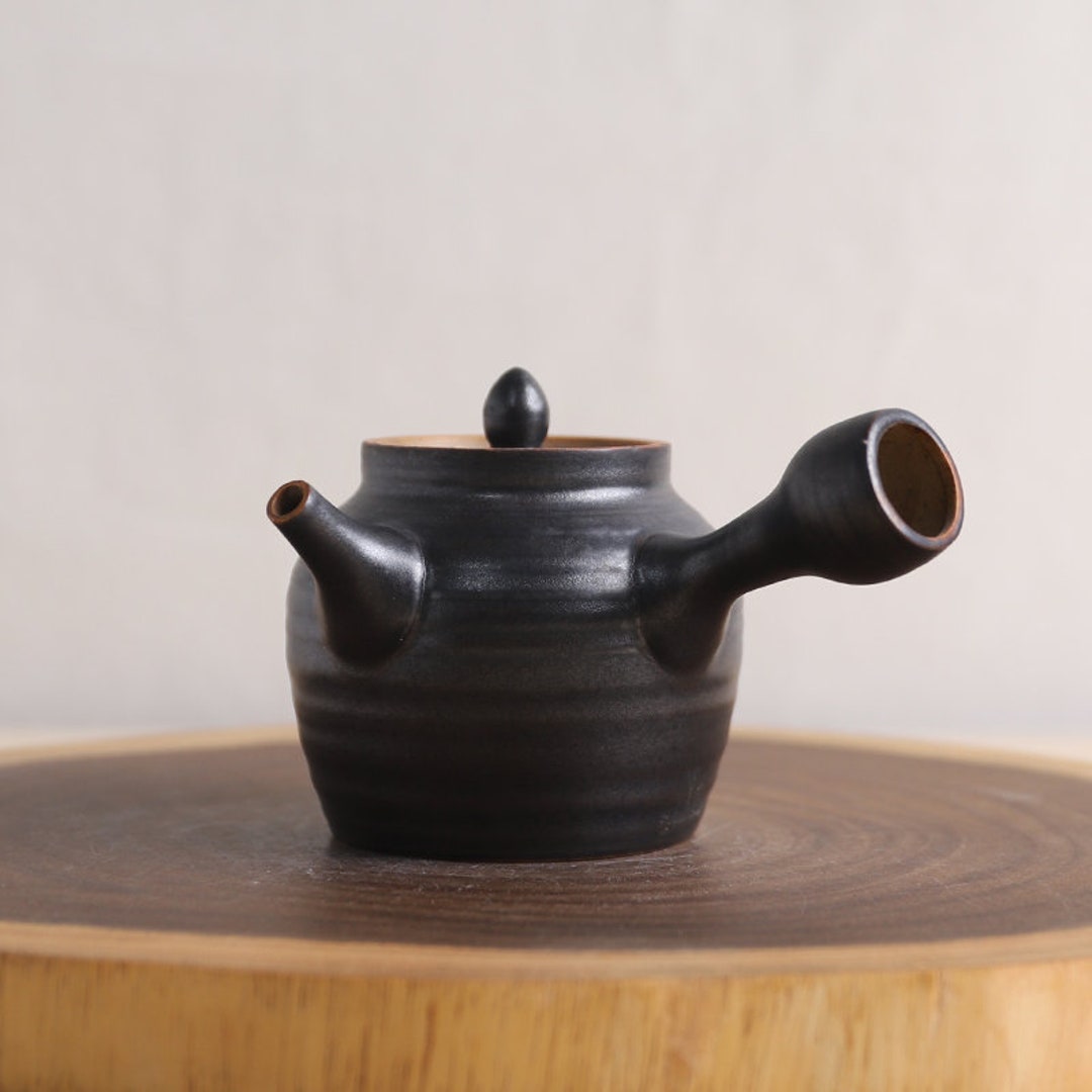 Ceramic Kyusu Teapot With Side Handle Pottery Tea Pot 220ml - Etsy
