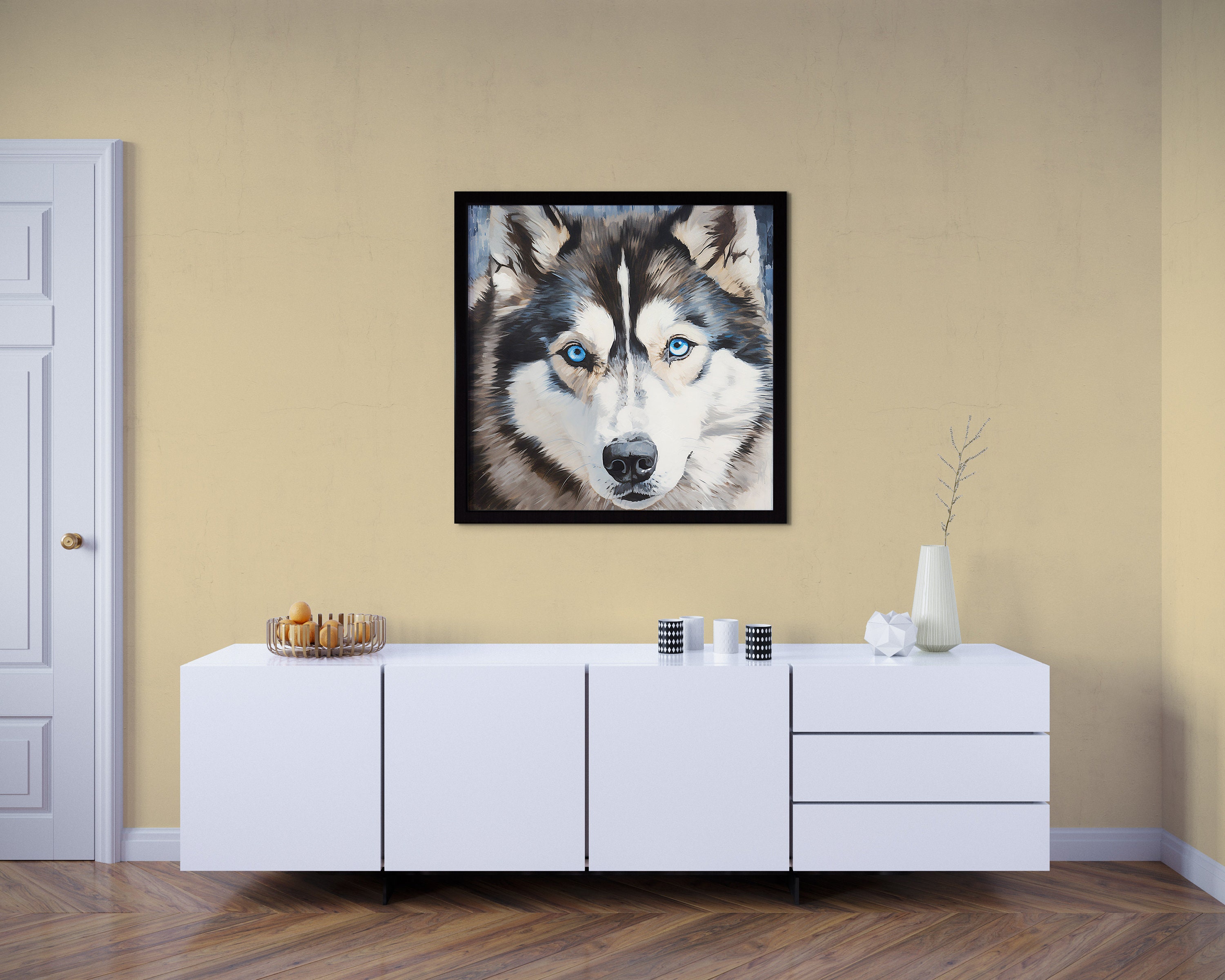 Husky Close-up Painting | A High-quality Wall Art Digital Download, the ...
