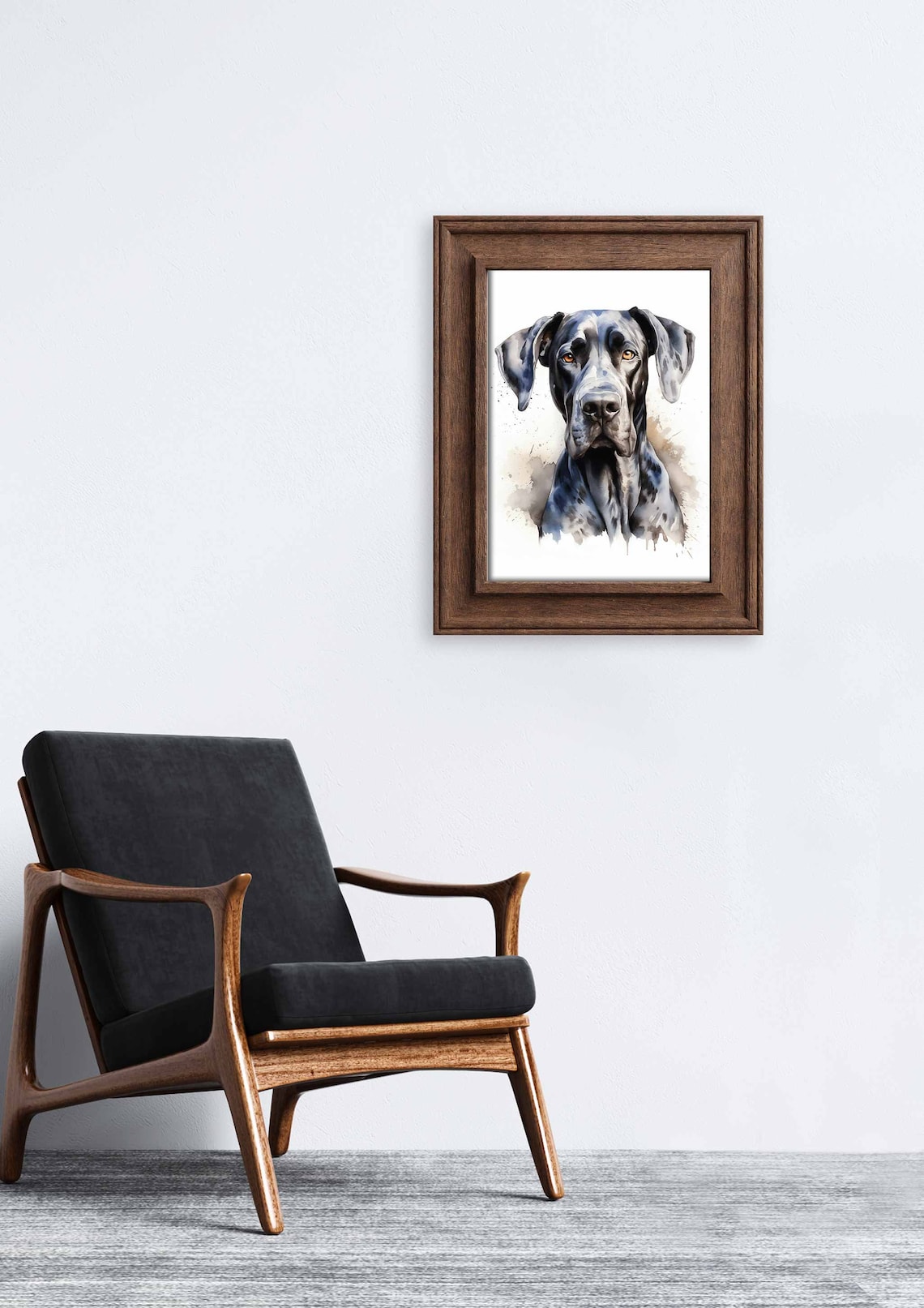 Great Dane Watercolor Painting | A High Quality Wall Art Digital ...