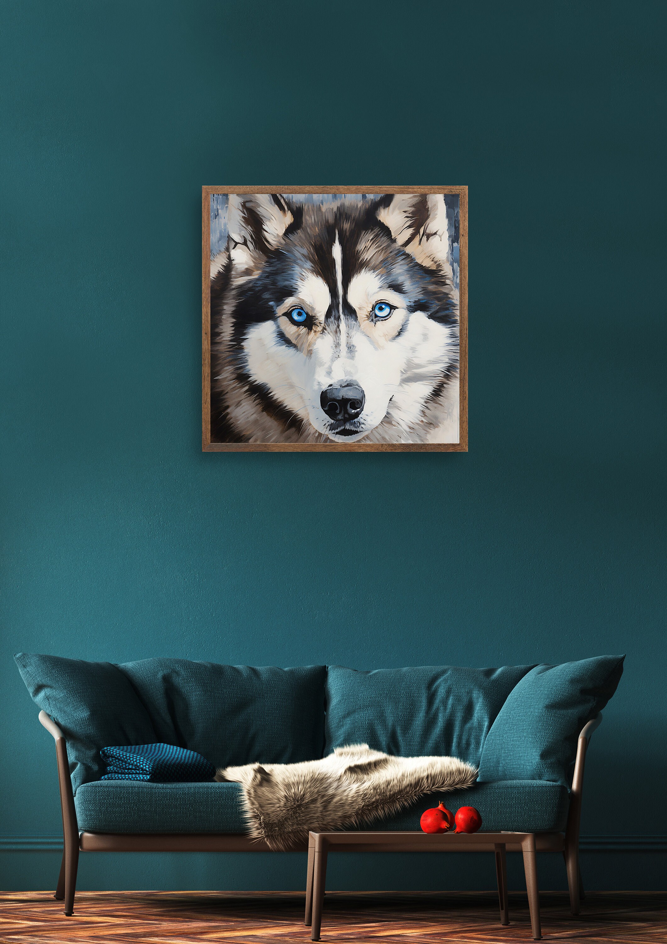 Husky Close-up Painting | A High-quality Wall Art Digital Download, the ...