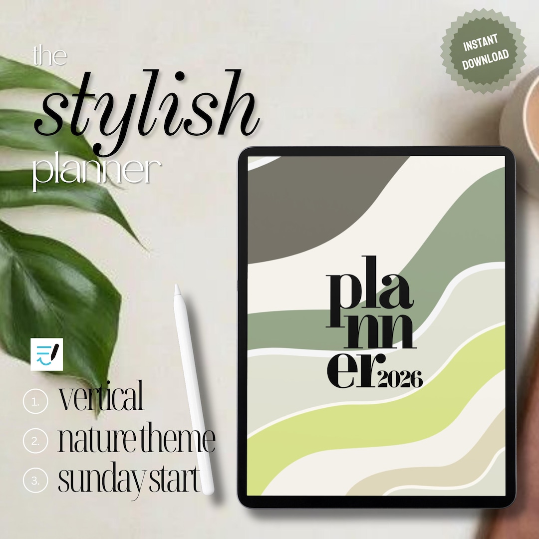 2026 Digital Planner, Stylish and Elegant Planner, Dated Agenda ...