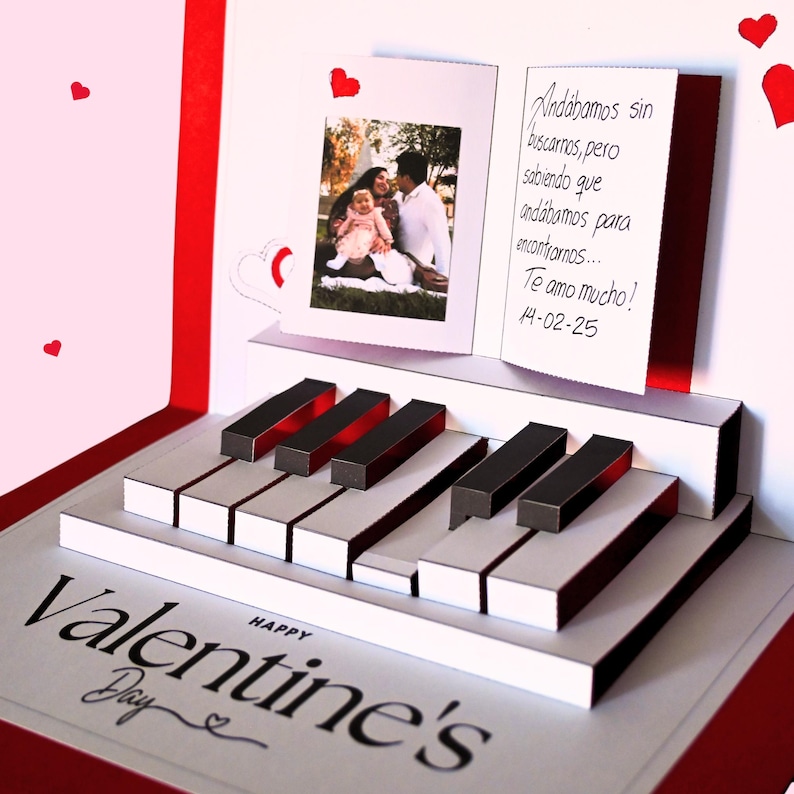 Valentines Day Digital Pop Up, Music Love Card Template, Love Card Pop ...