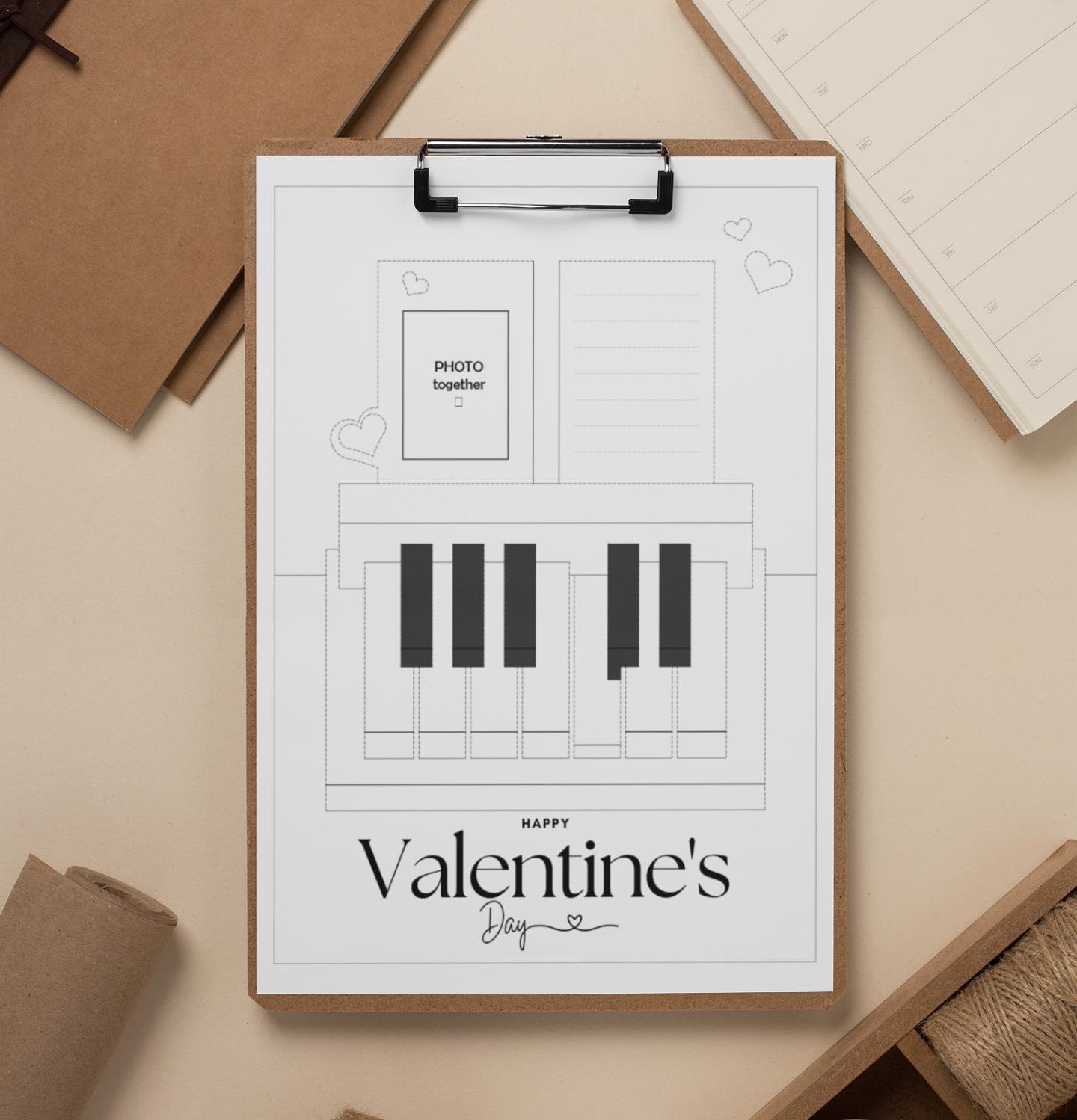 Valentines Day Digital Pop Up, Music Love Card Template, Love Card Pop ...