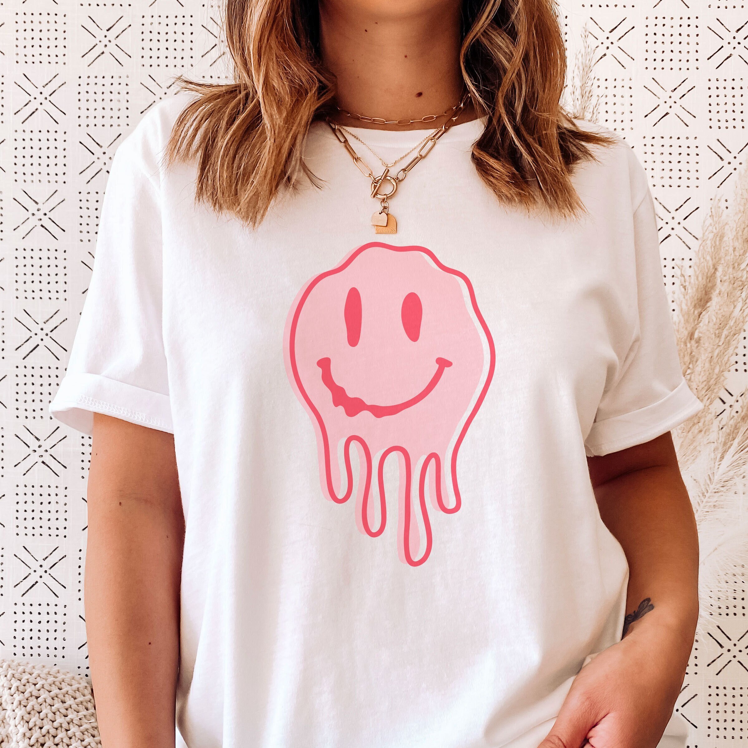 Drippy Smiley Face SVG, Smile Png, Hippie Svg Cut File, Sublimation ...