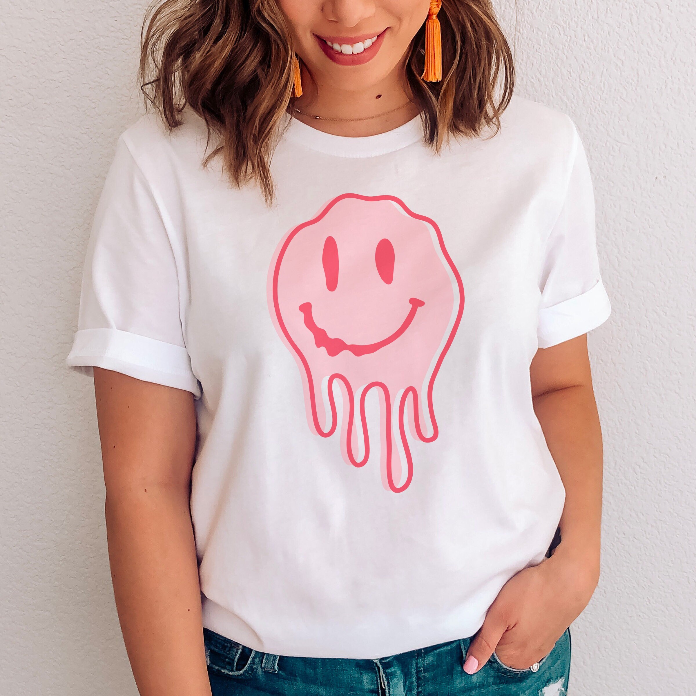 Drippy Smiley Face SVG, Smile Png, Hippie Svg Cut File, Sublimation ...