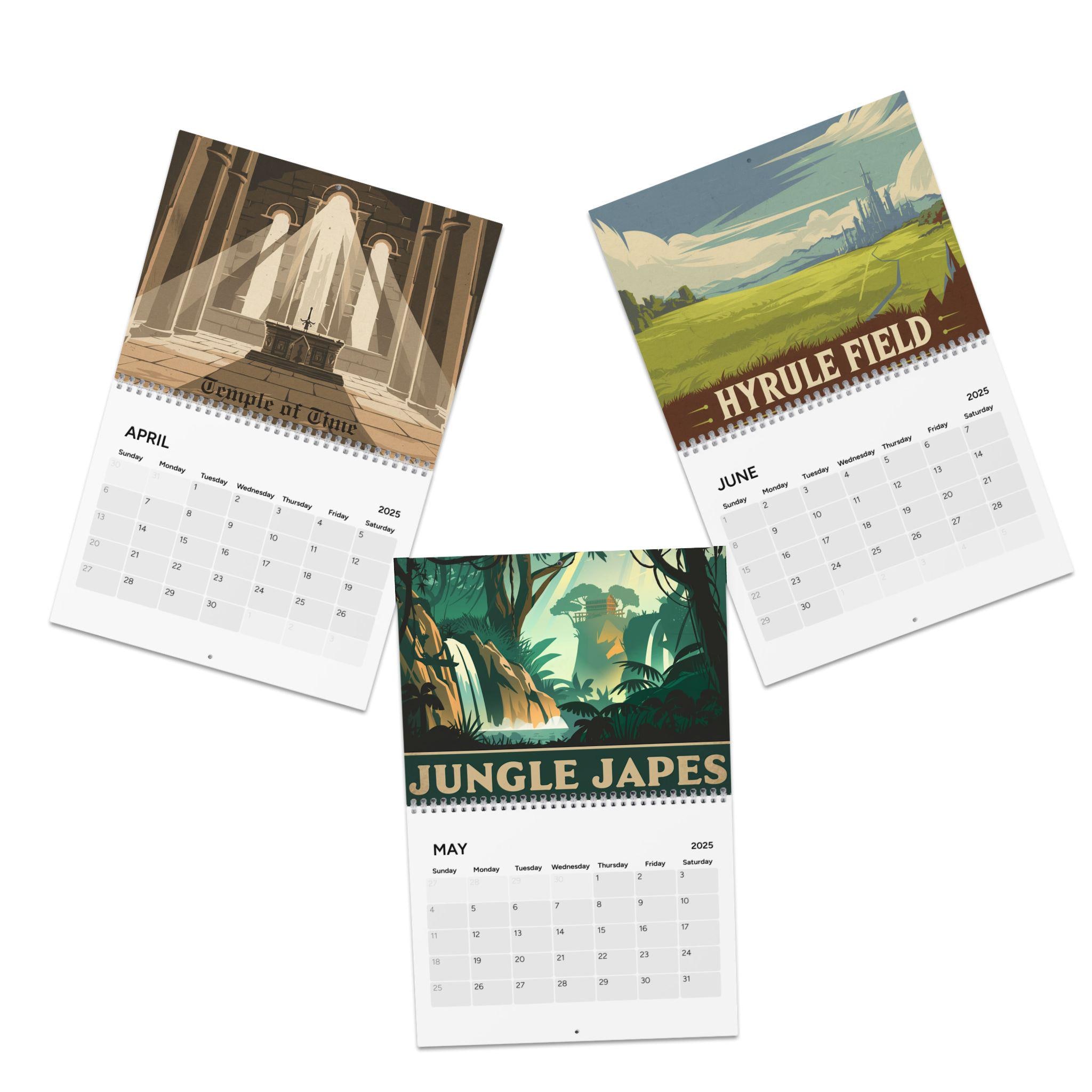 Vintage-inspired Retro Gaming Wall Calendar, Travel Down I64, Nostalgic ...