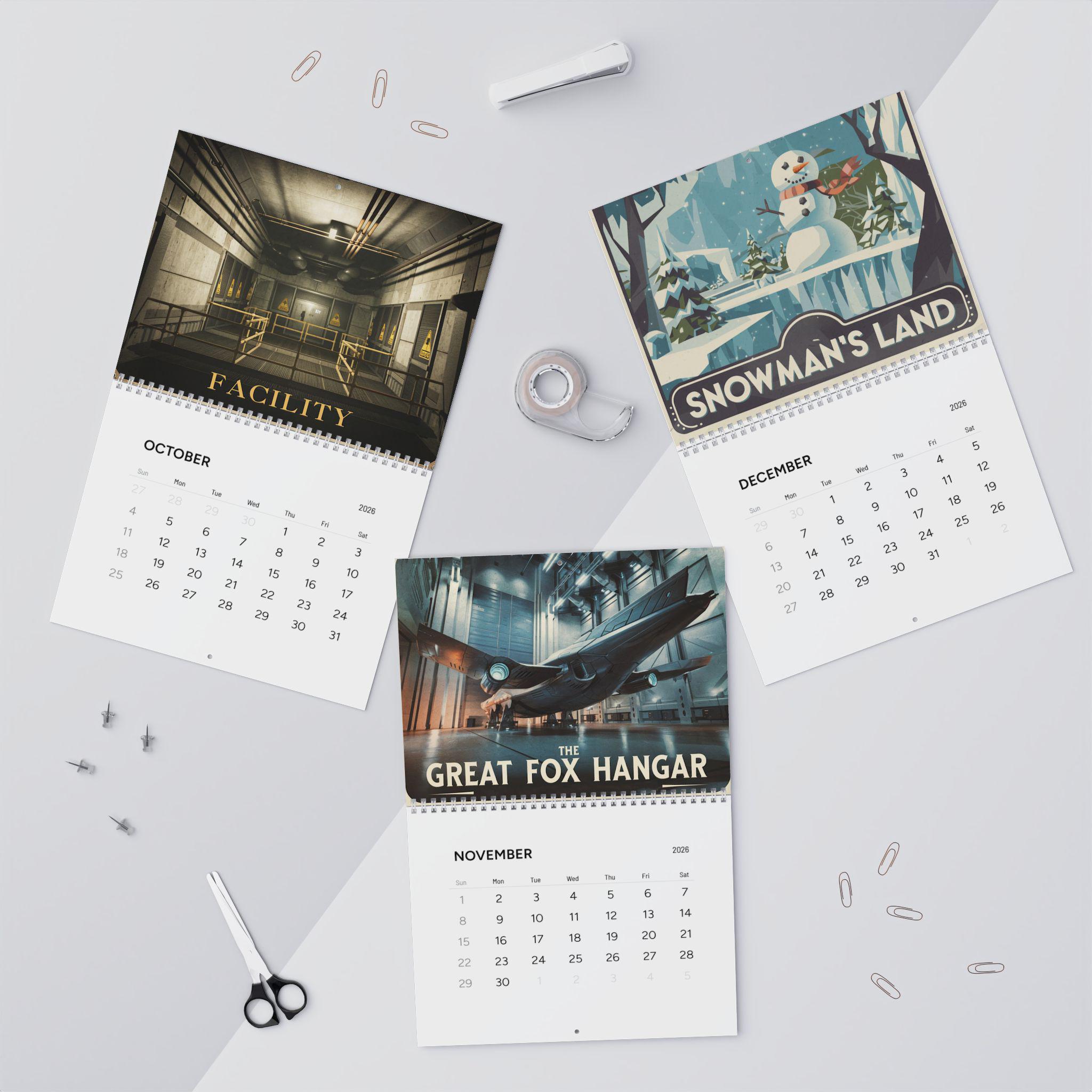 Vintage-inspired Retro Gaming Wall Calendar, Travel Down I64, Nostalgic ...