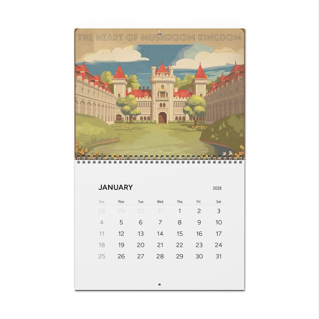 Vintage-inspired Retro Gaming Wall Calendar, Travel Down I64, Nostalgic ...