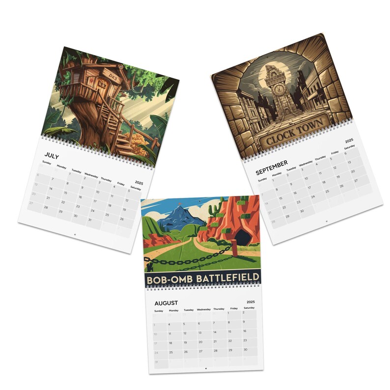 Vintage-inspired Retro Gaming Wall Calendar, Travel Down I64, Nostalgic ...