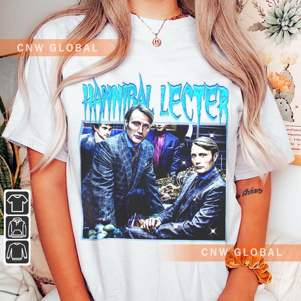 Hannibal Lecter Movie Shirt, Mads Mikkelsen Halloween Vintage 90s Y2K ...