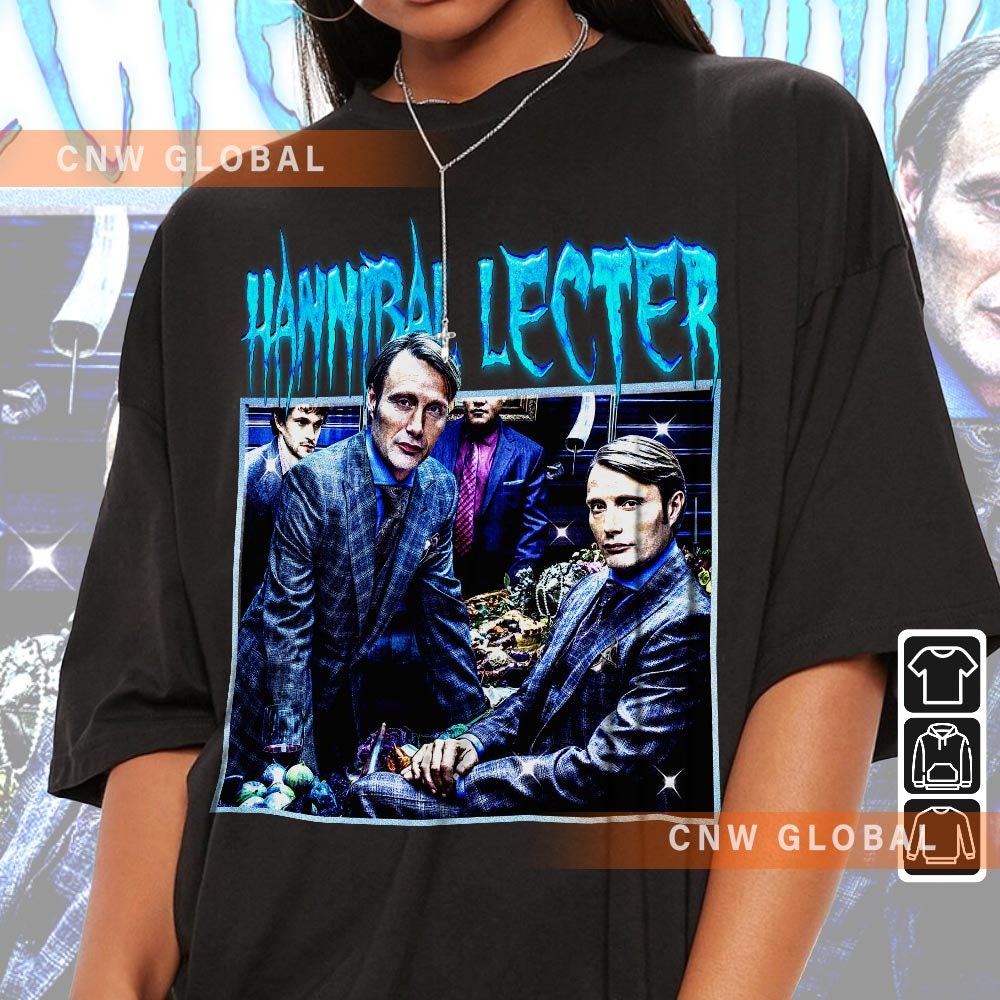Hannibal Lecter Movie Shirt, Mads Mikkelsen Halloween Vintage 90s Y2K ...