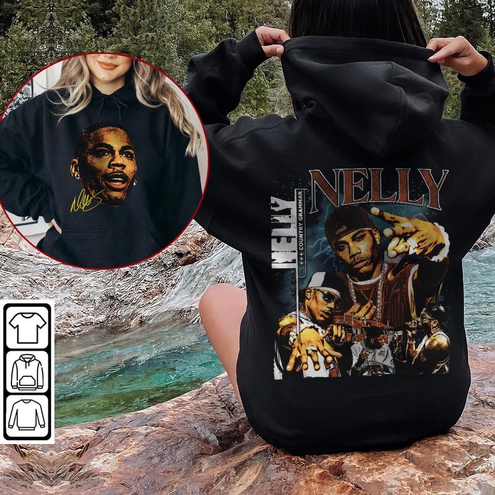 Nelly Rap Shirt 2 Side, Nelly Country Grammar Album Vintage 90s T Shirt ...