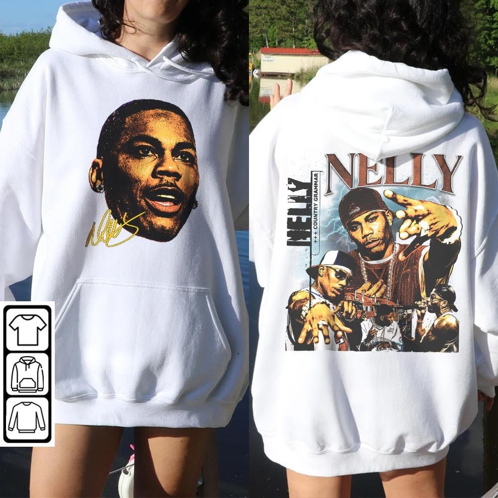 Nelly Rap Shirt 2 Side, Nelly Country Grammar Album Vintage 90s T Shirt ...