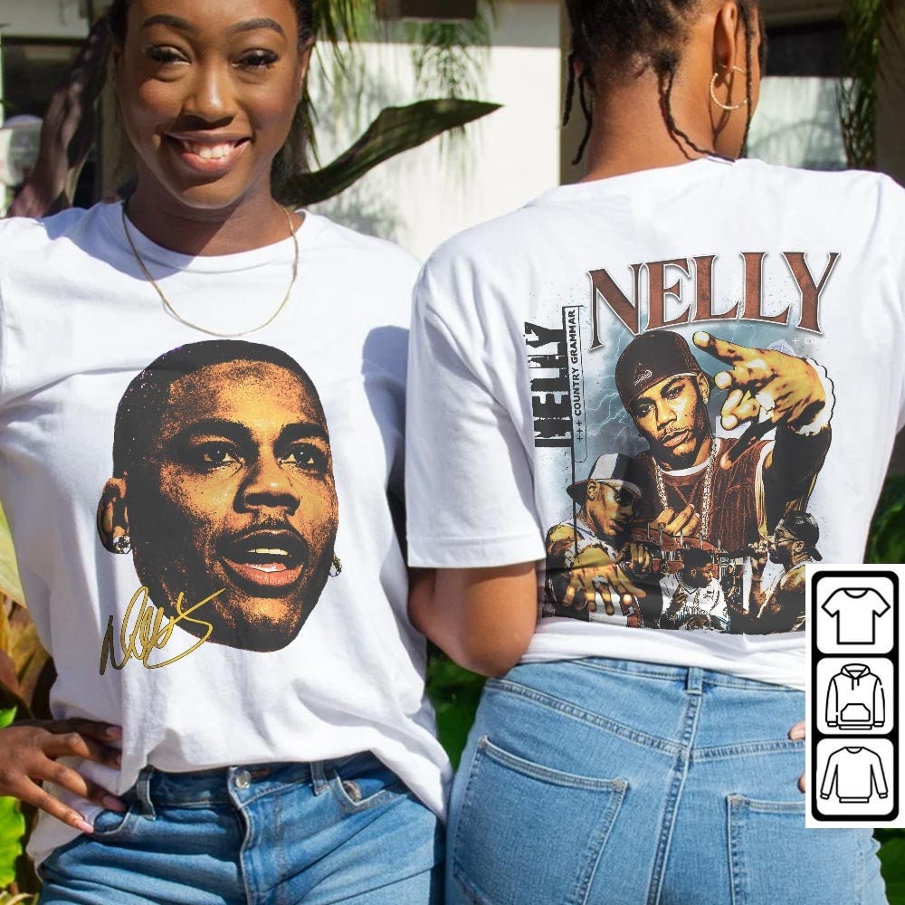 Nelly Rap Shirt 2 Side, Nelly Country Grammar Album Vintage 90s T Shirt ...