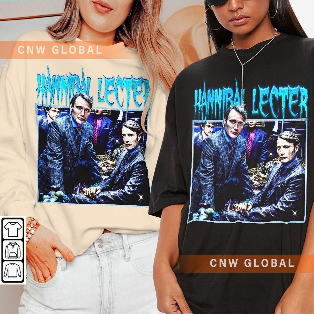 Hannibal Lecter Movie Shirt, Mads Mikkelsen Halloween Vintage 90s Y2K ...