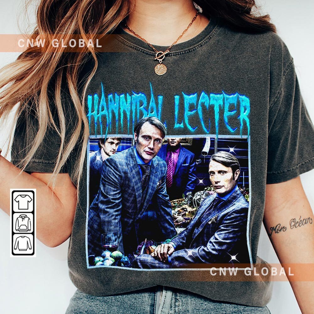 Hannibal Lecter Movie Shirt, Mads Mikkelsen Halloween Vintage 90s Y2K ...