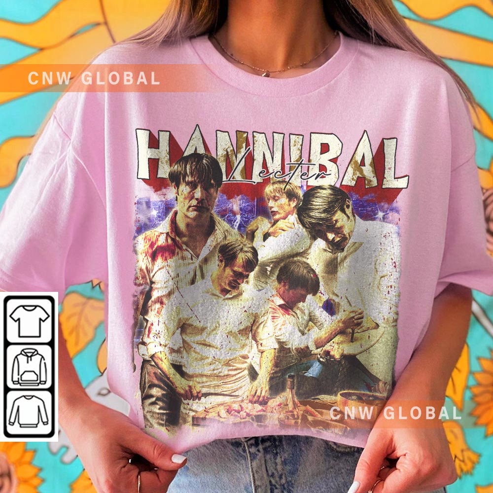 Hannibal Lecter Movie Shirt, Mads Mikkelsen Halloween Vintage 90s Y2K ...