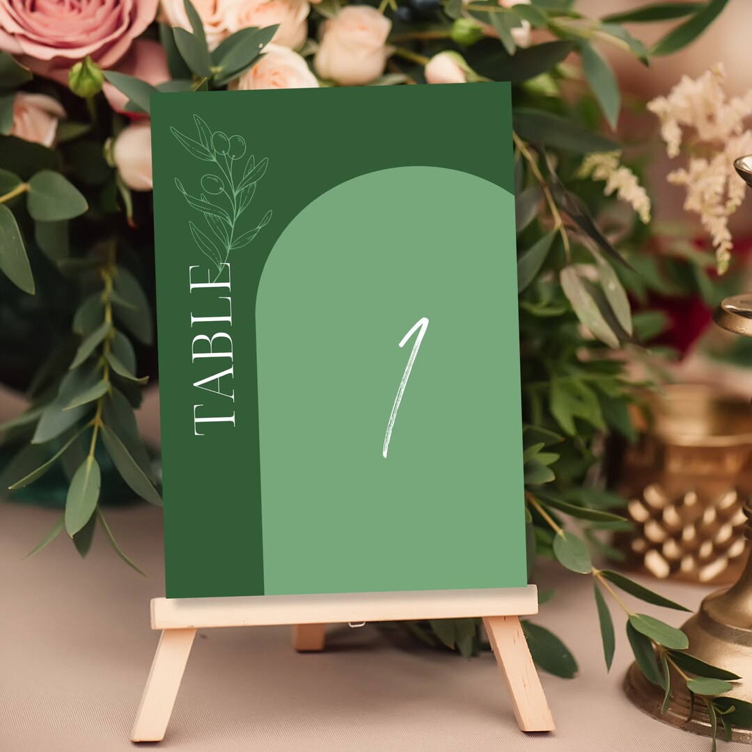 Reception Numbers Boho Table Numbers Modern Table Cards Minimalist ...