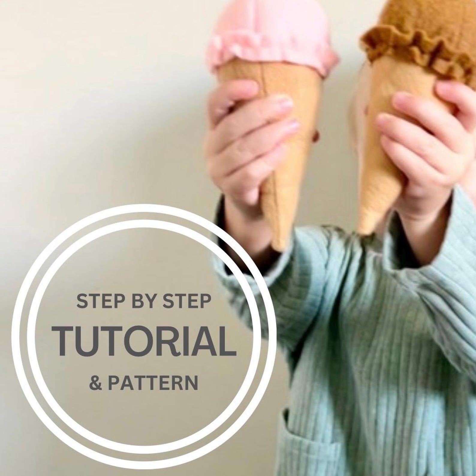 Felt Play Ice Cream Cone - PDF Pattern & Tutorial - Etsy