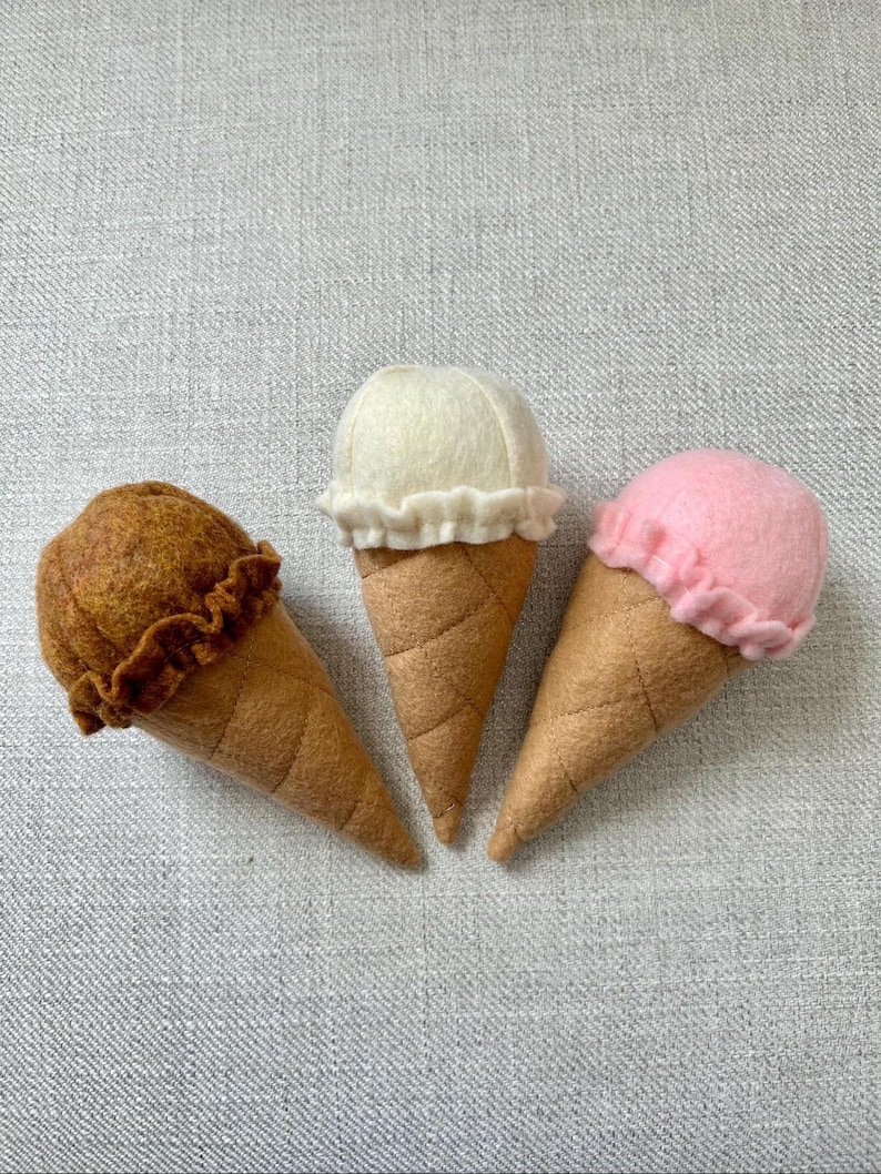 Felt Play Ice Cream Cone - PDF Pattern & Tutorial - Etsy