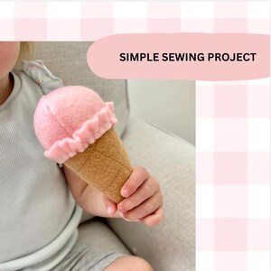 Felt Play Ice Cream Cone - PDF Pattern & Tutorial - Etsy