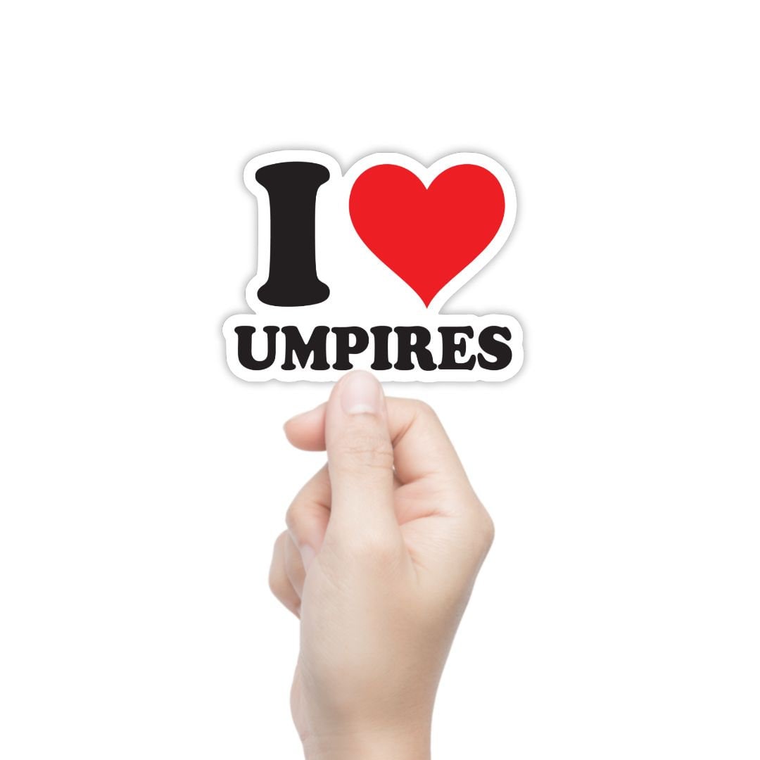 I Heart Love Umpires Sticker Catcher Batter Helmet Mask, Funny Softball ...