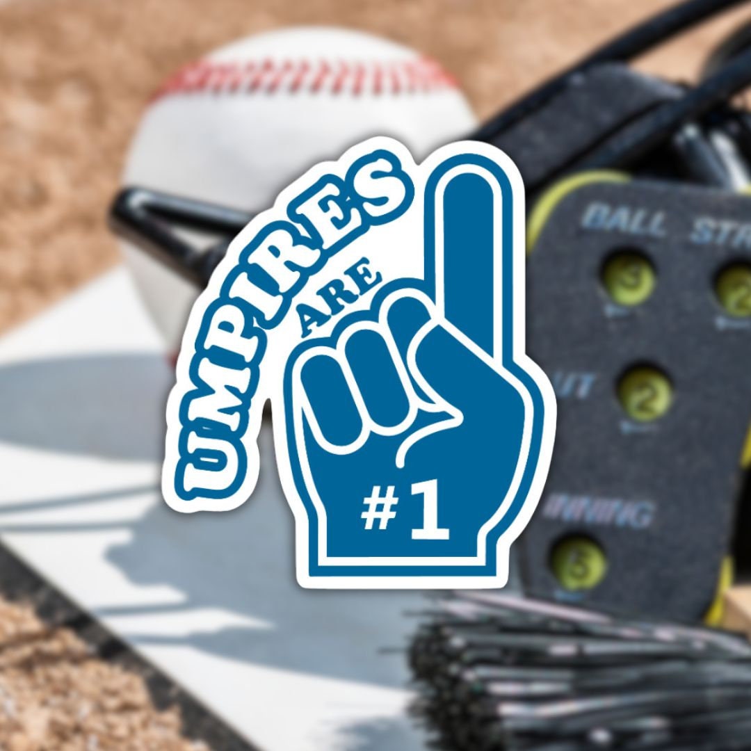 Umpires Are Number 1 Sticker, Catcher Mask Helmet Sticker, Baseball ...